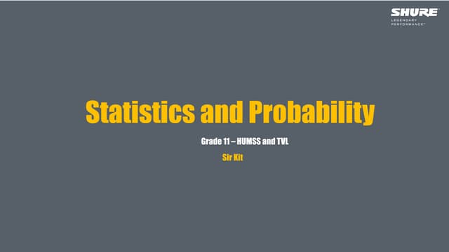 Discrete and Continuous Random Variable | PPTX