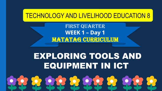 TLE 8 QUARTER 1 MODULE WEEK 1 MATATAG CURRICULUM | PDF