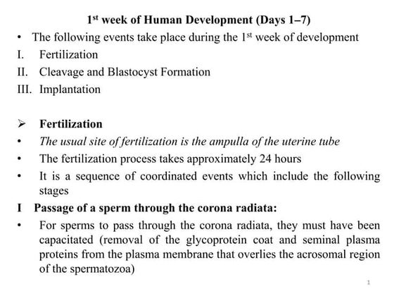 1st & 2nd weeks of development | PPTX