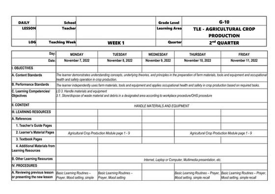 ACP 9 Third Q. lesson 1 Agricultural Crop Production | PPT
