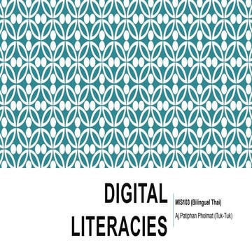 Information literacy for knowledge society | PPTX