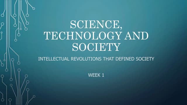 Science, technology and society lesson 1 | PPTX