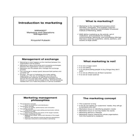 intro to marketing slides | PDF
