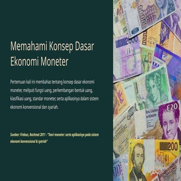 WEEK 1 - Konsep Dasar Ekonomi Moneter PPT | PPT