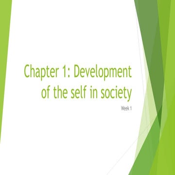 Development of the self in society slides | PDF