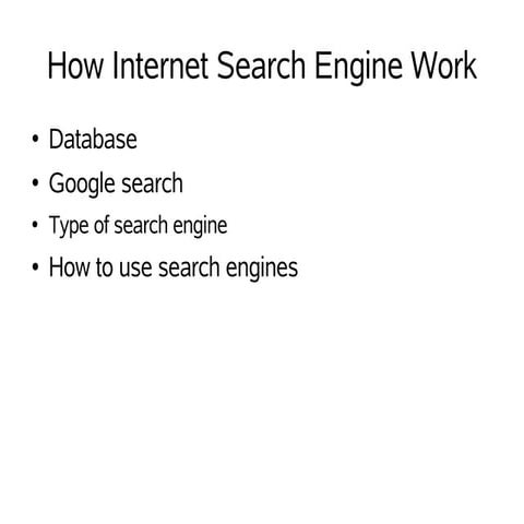 How google search engine work | PPTX