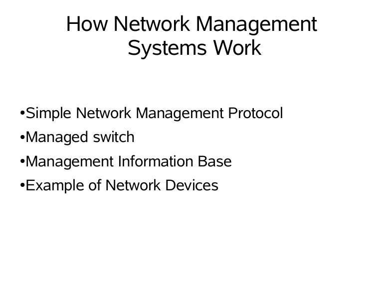 How Network Management Systems Work