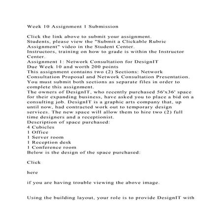 Week 10 Assignment 1 SubmissionClick the link above to submit yo.docx