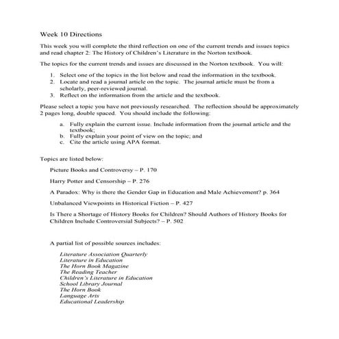 Week 10 directions | PDF