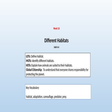 Land habitats (science) | PPT