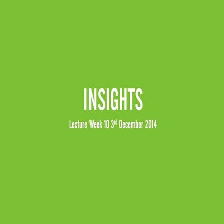 Week 10 lecture insights | PPT