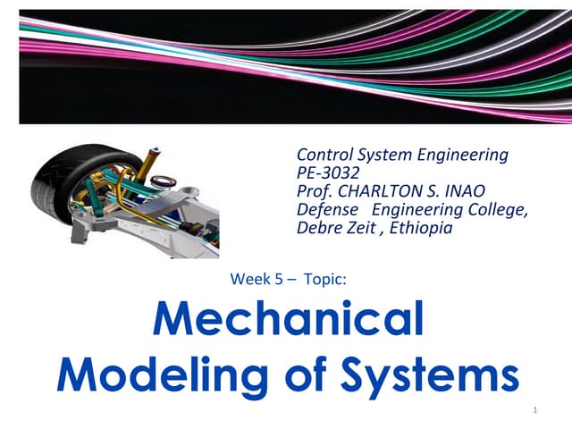 Transfer function of Mechanical translational system | PPTX