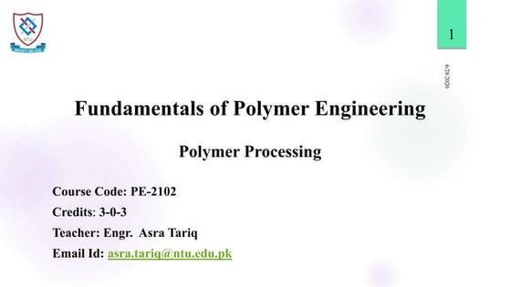 Polymer Rheology(Properties study of polymer) | PPTX