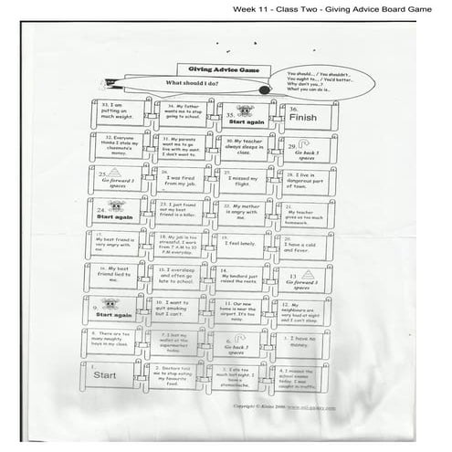Week 11 - Class 2 - Giving advice board game | DOC