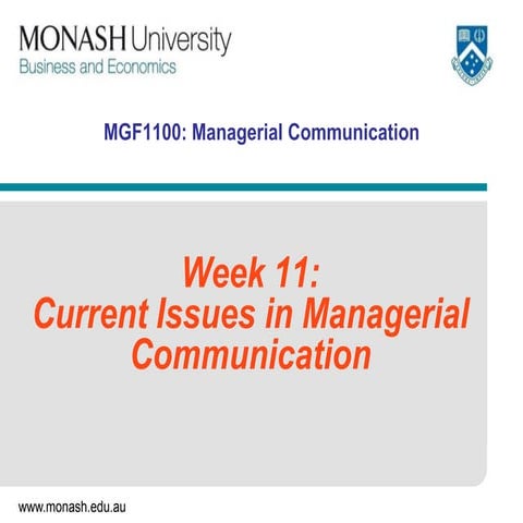 Week 11 Managerial Communication | PPTX