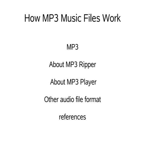 Mp3 player | PPTX