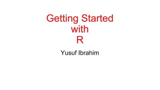 Data Analysis Using R Programming Language Ppt