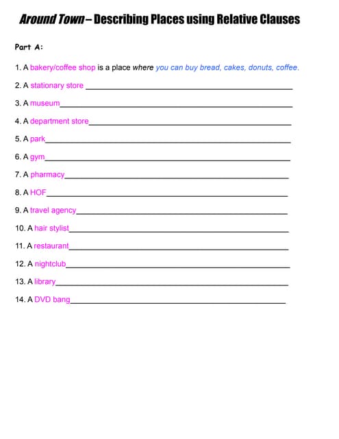 Places in town | PPT | Daycare and Pre-School | Parenting