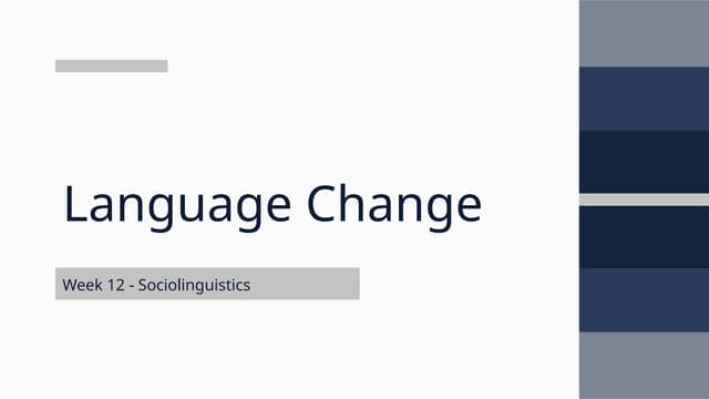 Language change theories | PPTX