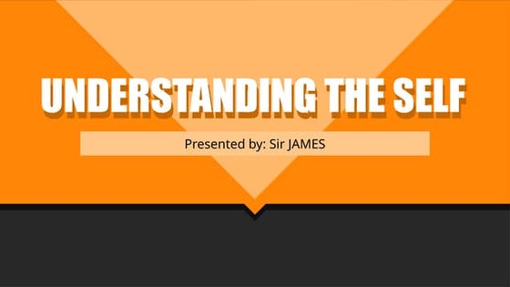 UNDERSTAND THE SELF - WARM UP ACTIVITY 1 | PPT
