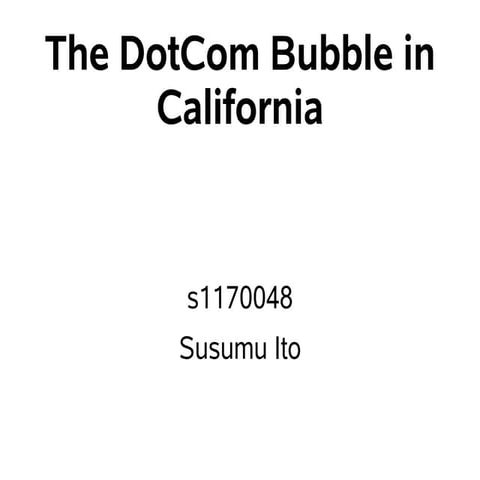 Macro economics 2000 - 2001 dot com bubble presentation - revised | PPTX