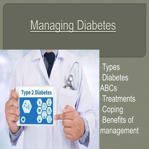 Informative PowerPoint: Managing Diabetes | PPTX