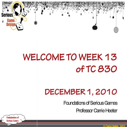 Week13 Live Class 2010 | PPT
