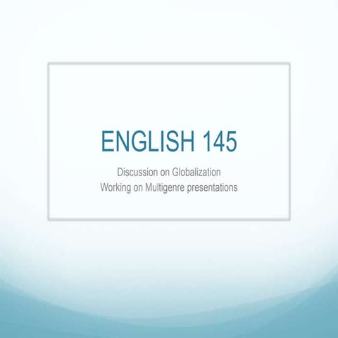 Week 13 english 145 | PPT