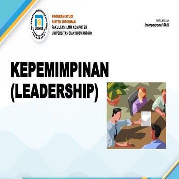 kepemimpinan dalam sebuah organisasi publik | PPT