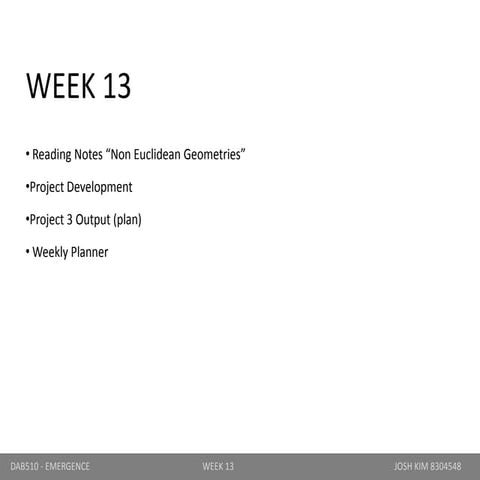Week 13 presentation | PPT