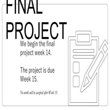 Week 14: Final Project | PPT