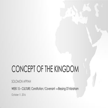Week 15 Concept of the Kingdom LRF 015 | PPT