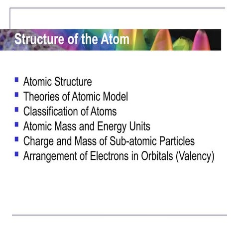 Atomic Structure- Lesson for Grade 7 students | PPTX