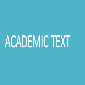 ACADEMIC TEXT - Week 1 English for Academic and Professional Purposes | PPT