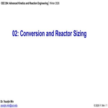 Space time and Space velocity, CSTR | PPTX