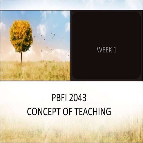 WEEK 1 CONCEPT OF TEACHING In Teaching.pptx