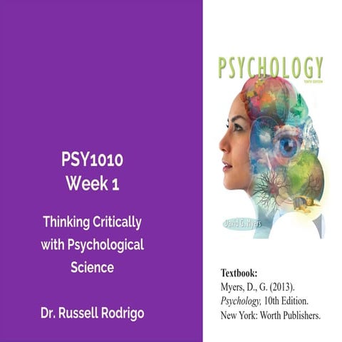 PSY101 Week 1 Critical Thinking | PPT