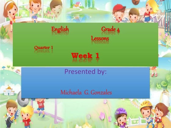 English Grade 4 week 1 | PPT