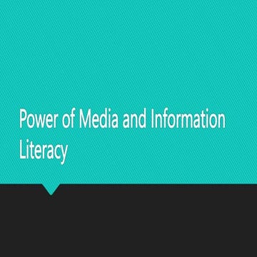 Responsible Use of Media and Information | PPTX