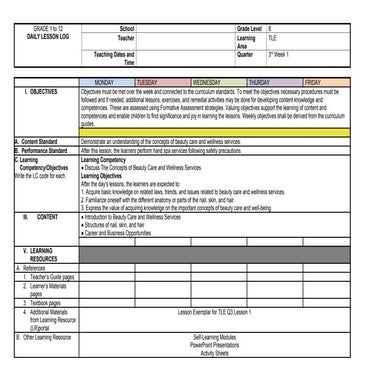 TLE/ HE Wellness Massage Curriculum Guide | PDF