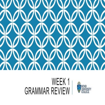 Week 1 grammar review english lab | PPTX