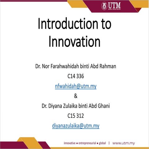Introduction to Innovation in Teaching and Learning | PDF