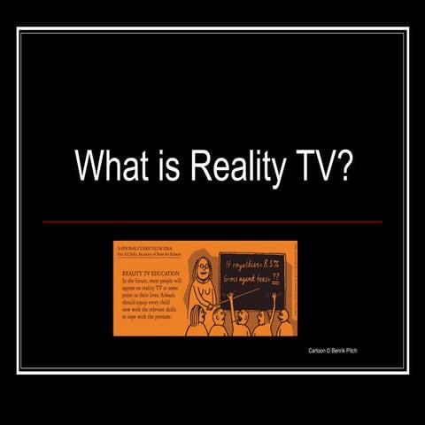 Intro To Reality TV | PPT