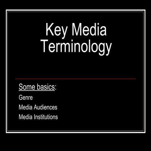 Key Terms | PPT