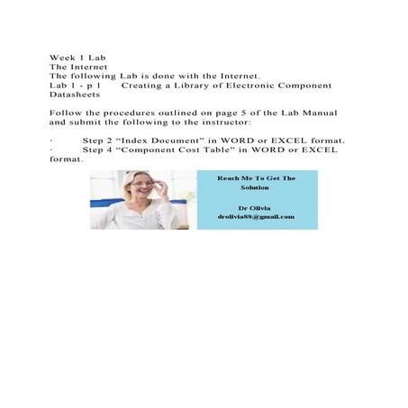 Week 1 LabThe InternetThe following Lab is done with the Inter.docx