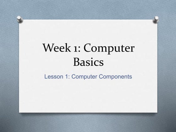 Computer Basics 101 Slide Show Presentation | PPT