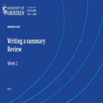 Week 1 lesson 4 summary writing | PPTX