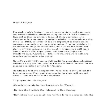 Week 1 ProjectFor each weeks Project, you will answ.docx | Computer ...