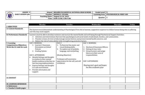 DETAILED LESSON PLAN IN ENGLISH GRADE 10 | PDF