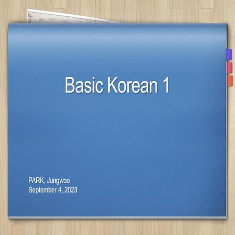 Introduction to Basic Korean language pdf | PDF